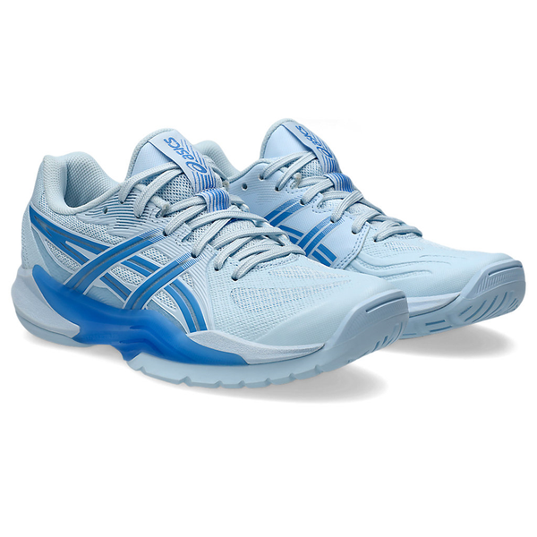 Asics Powerbreak FF Light Blue & Blue Coast Women's Indoor Court Shoes – Control the 'T' Sports